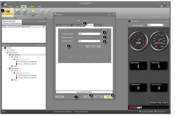 To Edit the Auto Tune Tables